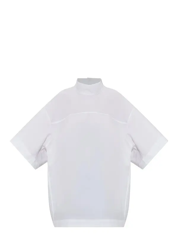 Ami Stand-up Collar Shirt - White