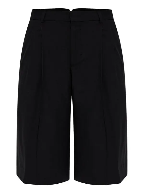 Ami Wool Tailored Shorts - Black