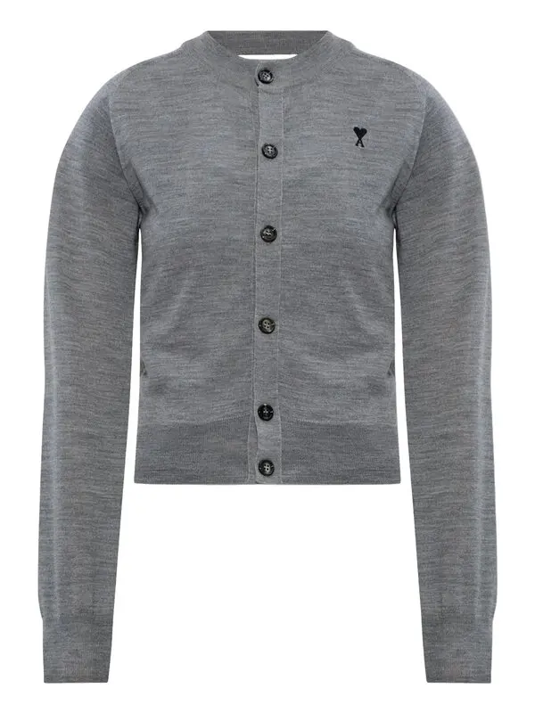 Ami Wool Cardigan - Grey