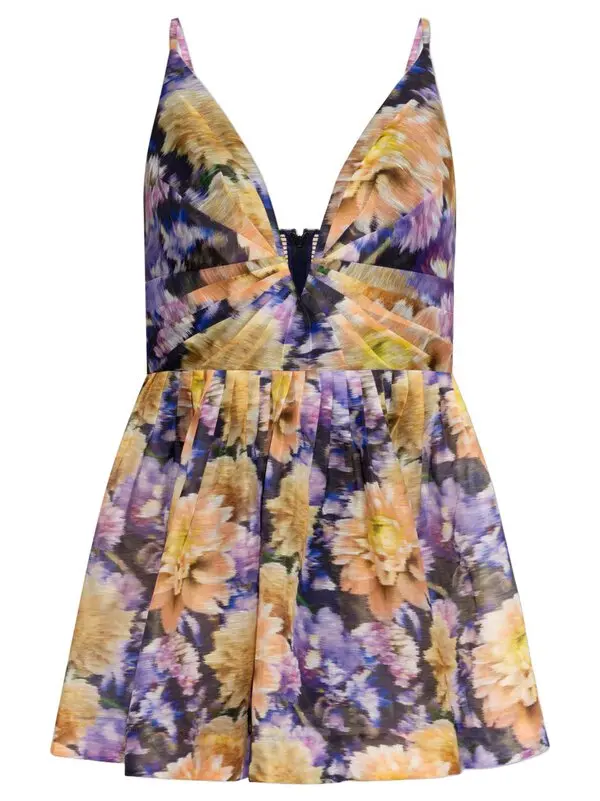 Zimmermann Floral Mini Dress - Multicolour