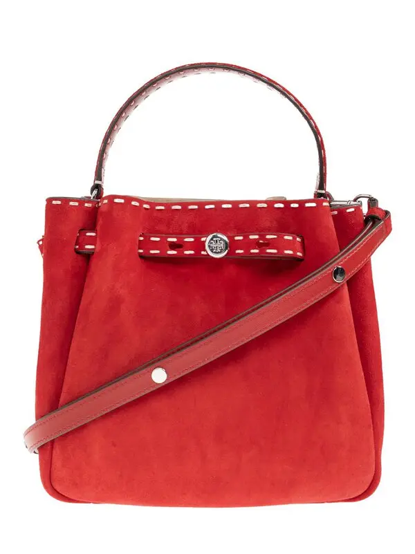 Tory Burch Romy Pick Stitch’ Handbag - Red