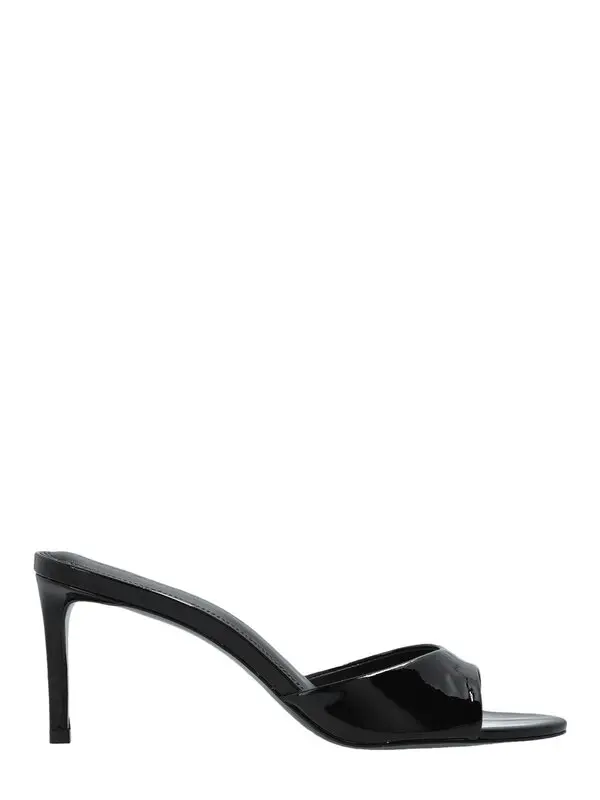 BLACK SUEDE STUDIO Leather Heeled Mules - Black