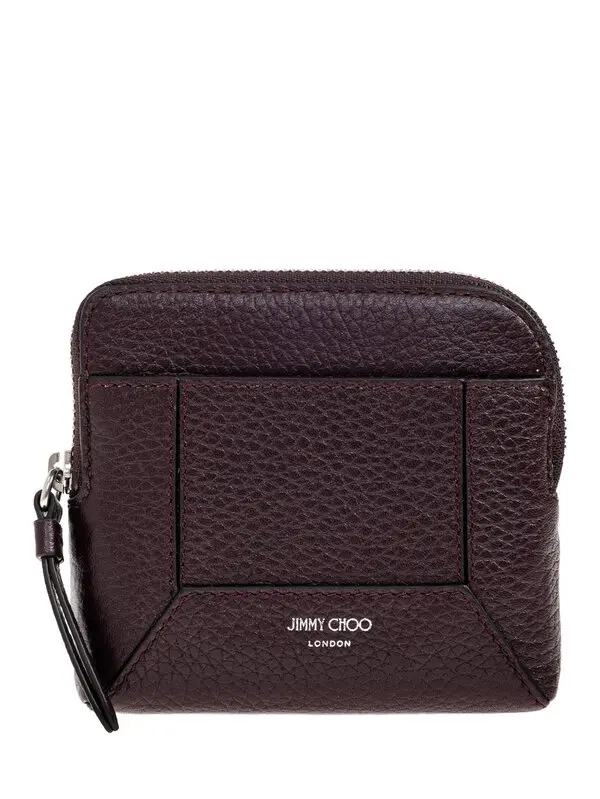 JIMMY CHOO Leather Pouch - Burgundy
