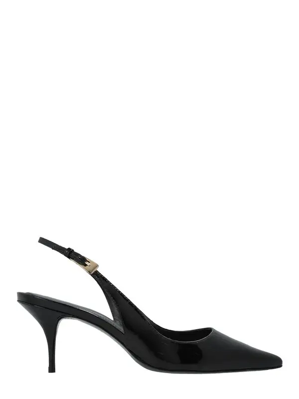 BLACK SUEDE STUDIO Branca Slingback Kitten Heel Pumps - Black