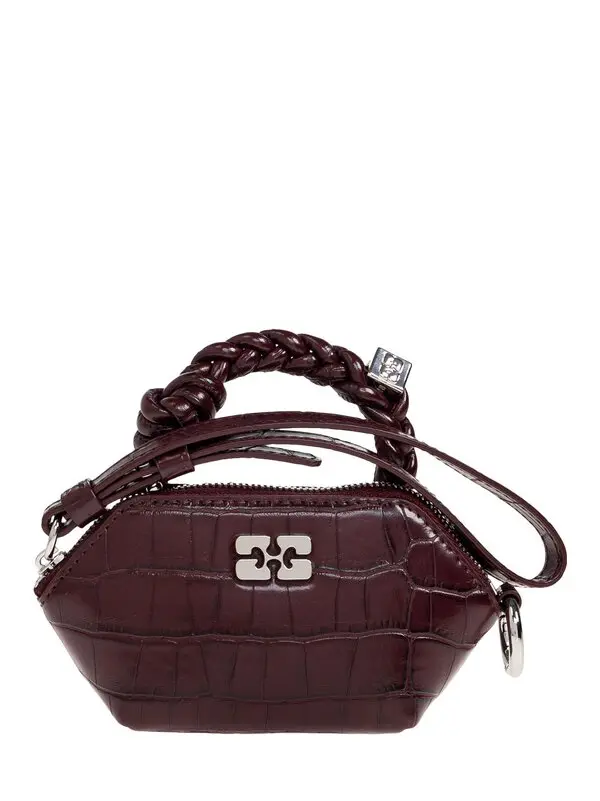 GANNI Eco Leather Pouch - Burgundy