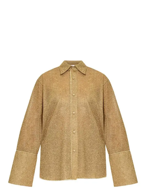 Oseree Lurex Thread Shirt - Gold