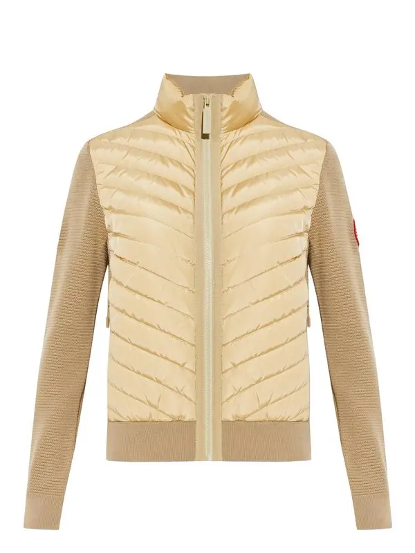 Canada Goose Hybridge Cardigan With Quilted Front - Beige