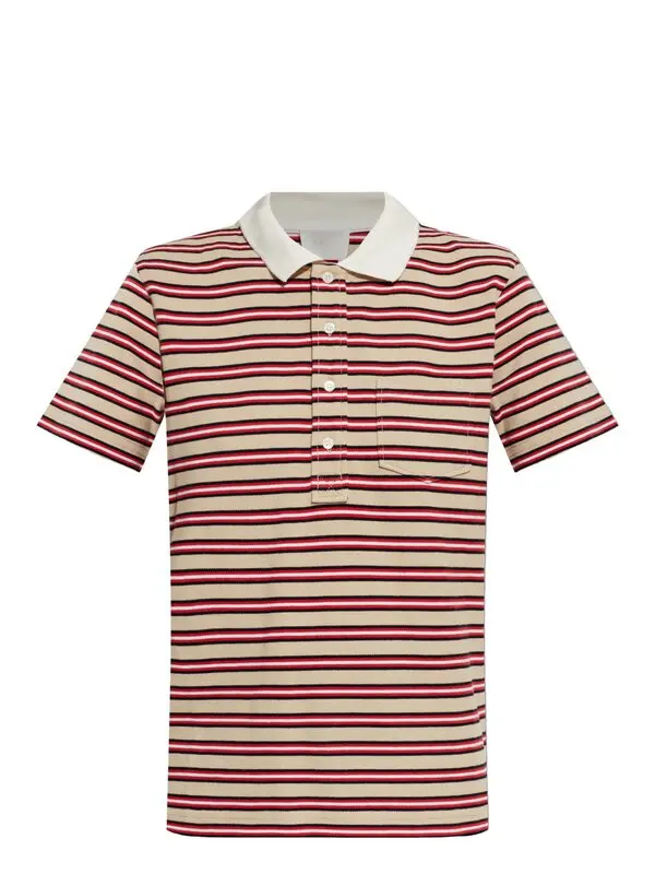 A.p.c. Striped Pattern Polo - Beige