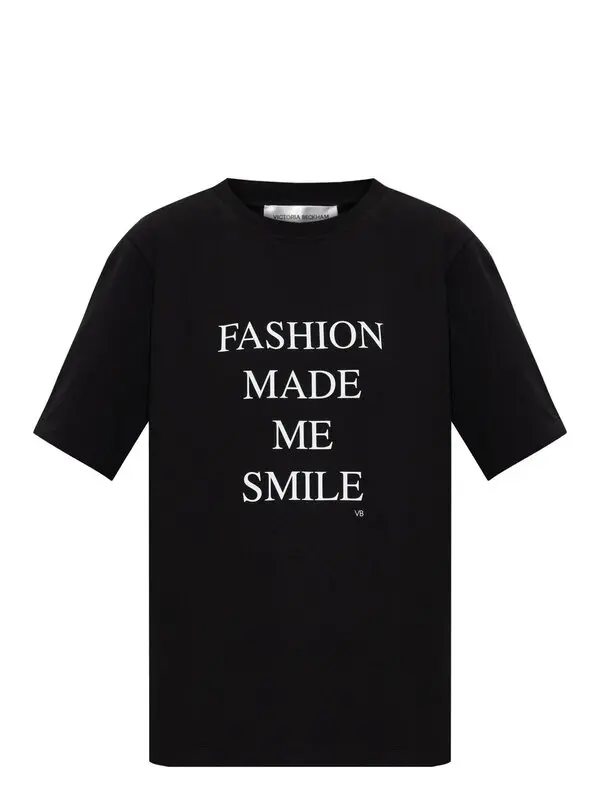 Victoria Beckham T-shirt With Graphic - Black
