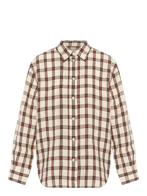 RÓHE Checked Linen Shirt - Cream