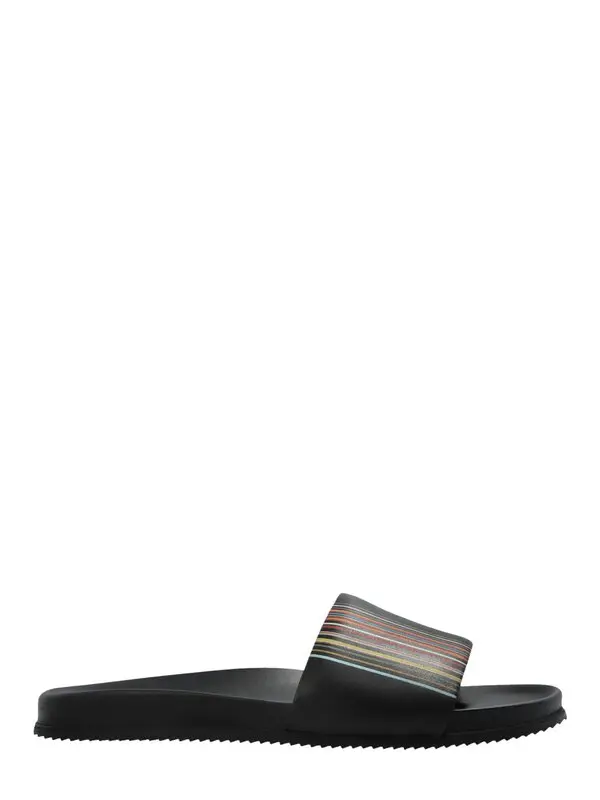 Paul Smith Leather Slides - Black