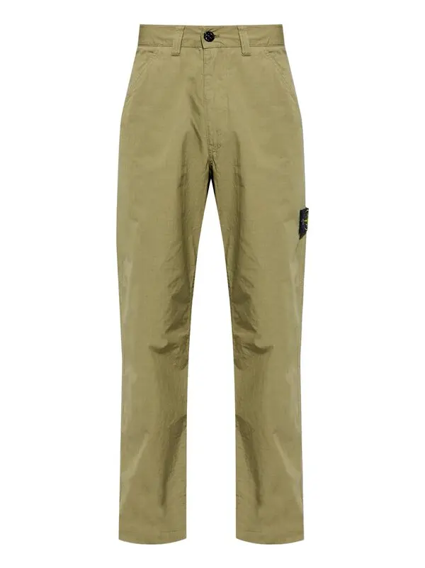 Stone Island Cotton Tapered Trousers - Green