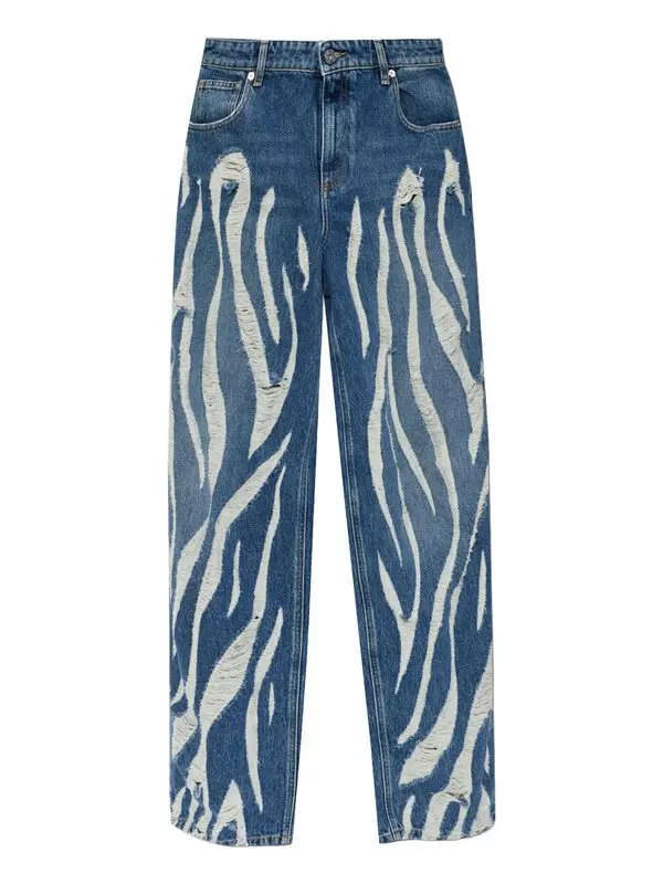 Blumarine Vintage-effect Jeans - Navy Blue