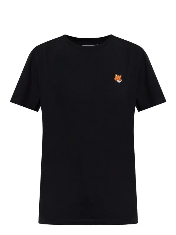 Maison Kitsuné T-shirt With Logo Patch - Black