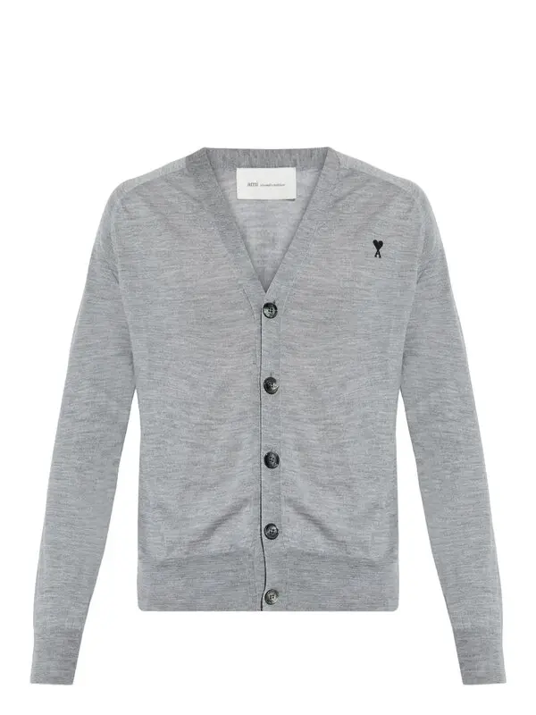 Ami Wool Cardigan - Grey