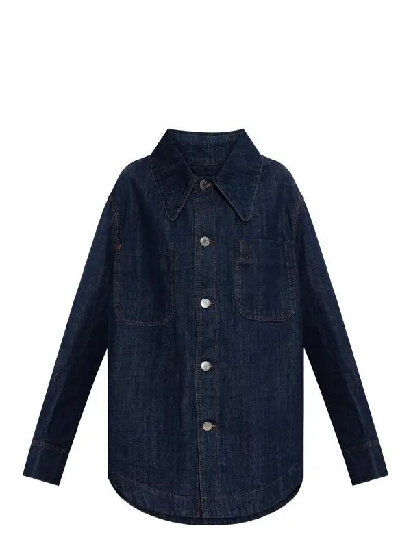 Ami Oversized Denim Shirt - Navy Blue