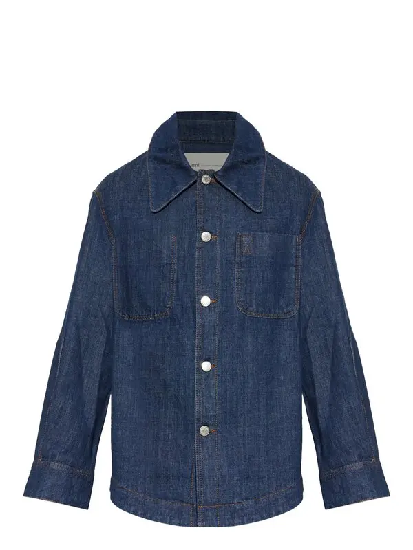 Ami Denim Shirt 'oversize - Navy Blue