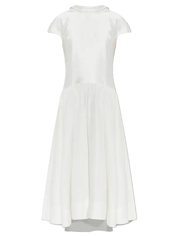 SELF-PORTRAIT Sleeveless Flared Dress - White