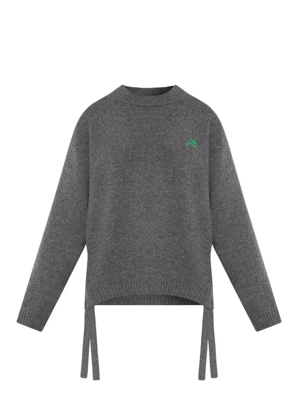 GANNI Logo Sweater - Grey