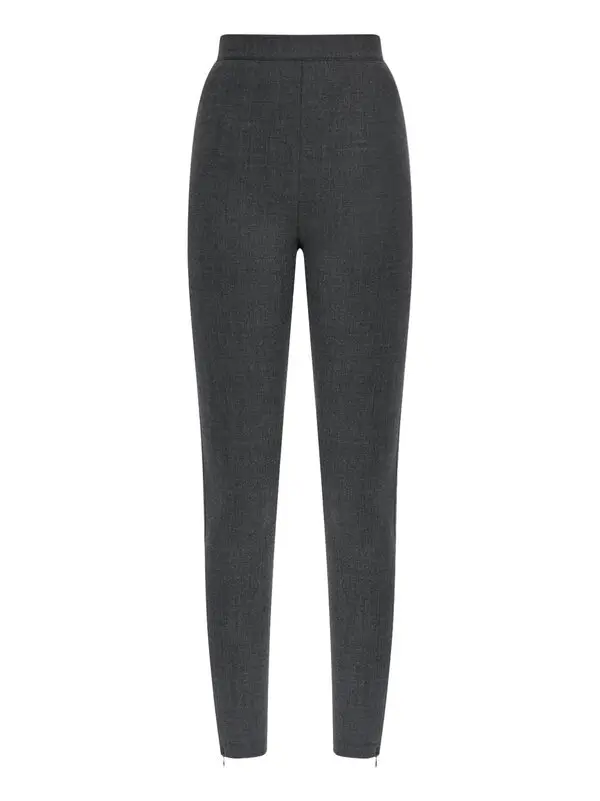 JIL SANDER Wool Trousers With Zippered Legs - Grey