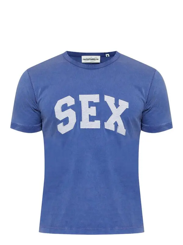 CARNE BOLLENTE Cotton Crewneck T-shirt - Blue