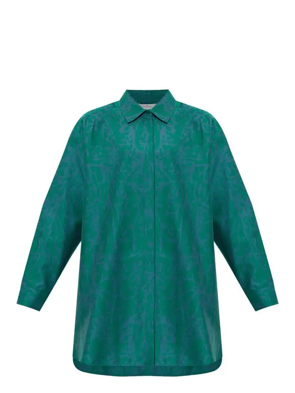 Max Mara Printed Bird Shirt - Green