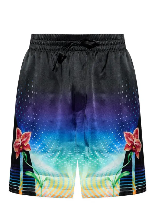 Casablanca Silk Shorts - Multicolour