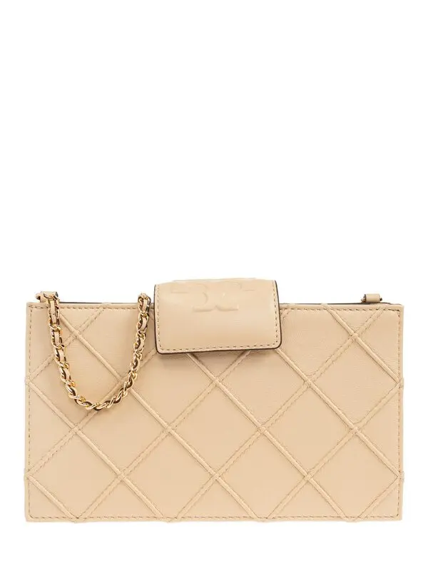 Tory Burch Fleming Mini Chain Wallet - Beige