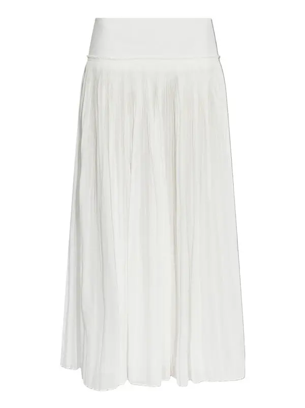 RÓHE Pleated Flared Skirt - White