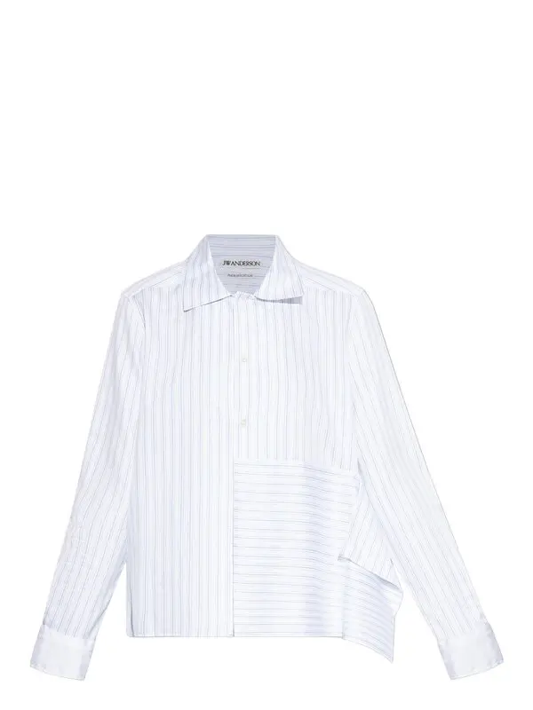 JW Anderson Asymmetric Striped Shirt - White