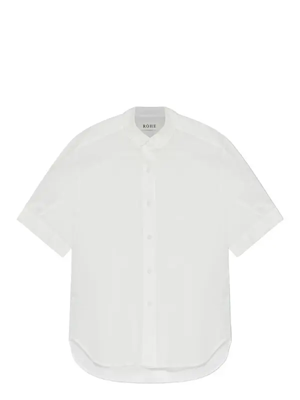 RÓHE Transparent Short-sleeve Button-down Shirt - White