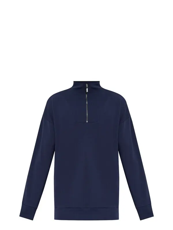 Hanro Collared Sweatshirt - Navy Blue