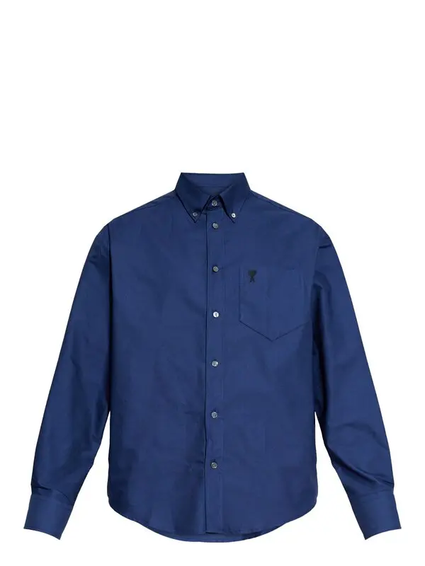 Ami Oversize' Shirt - Navy Blue