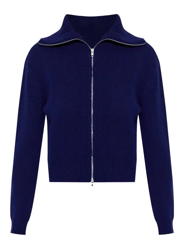 JIL SANDER Cardigan With Wide Collar - Blue