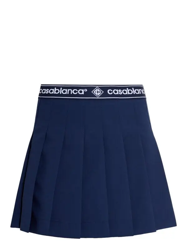 Casablanca Skirt With Logo - Navy Blue