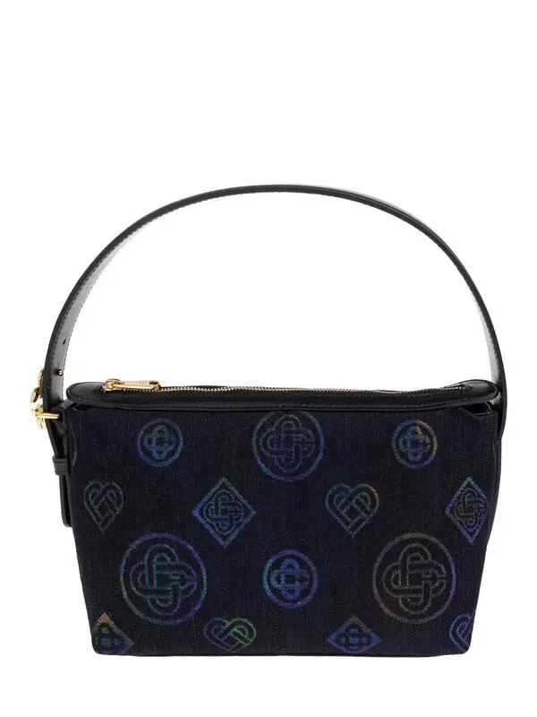 Casablanca Monogram Shoulder Bag - Navy Blue