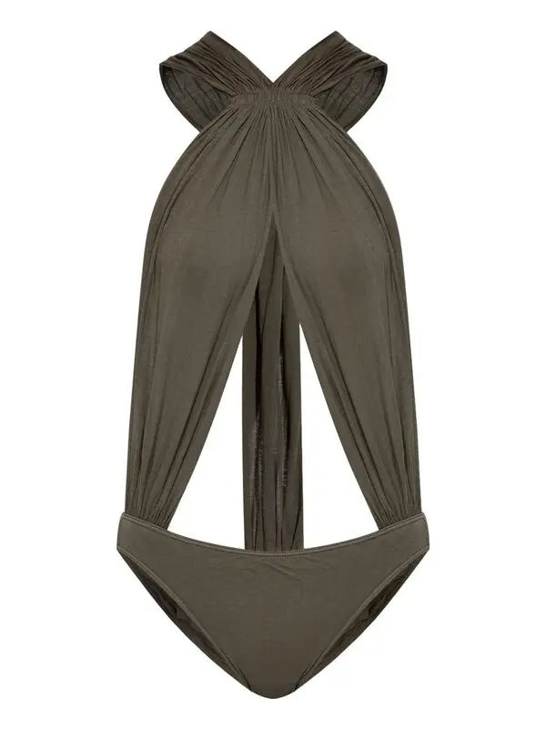 Rick Owens Draped Bodysuit - Green