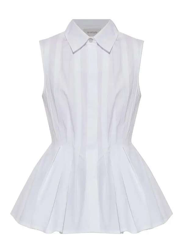 Sportmax Certosa Peplum Top - White