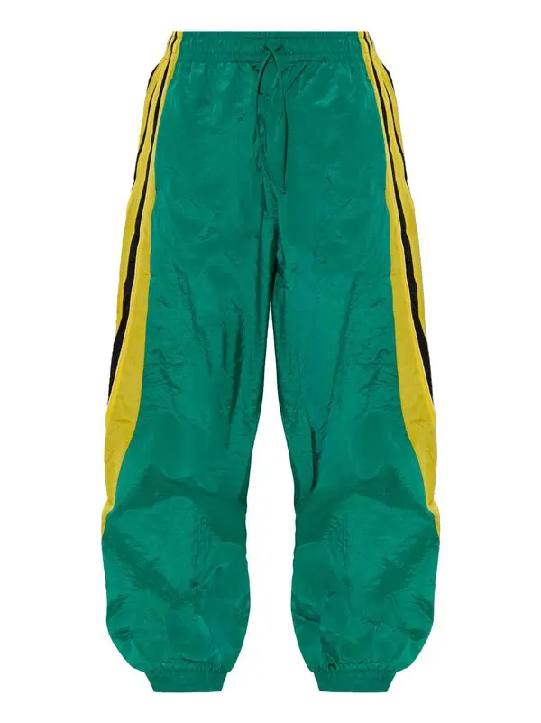 ADIDAS ORIGINALS Wide Leg Cuffed Track Pants - Green