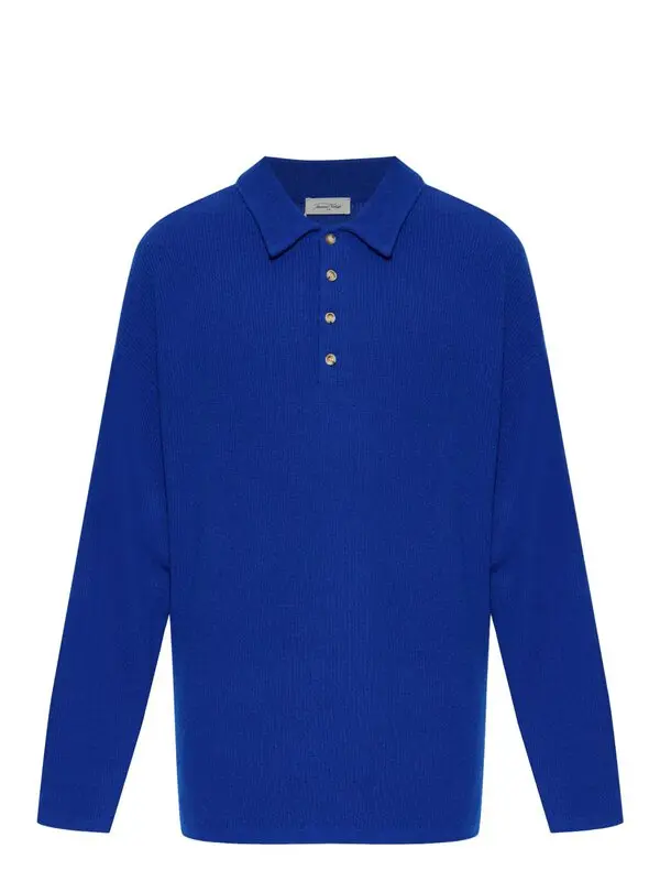 American Vintage Wool Polo - Blue