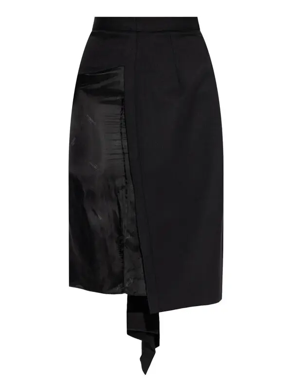 Vetements Asymmetric Skirt With Slit - Black