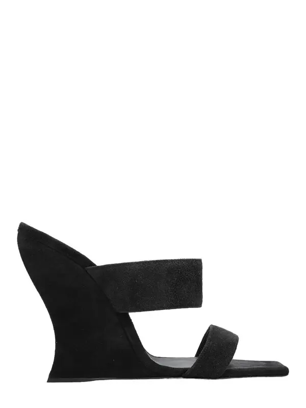 Alaïa Suede Wedge Sandals - Black