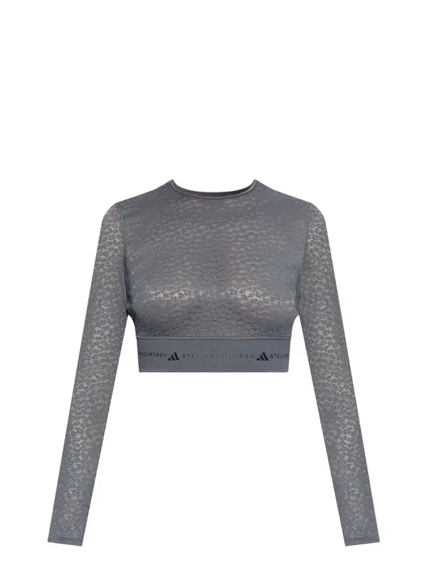 Adidas By Stella McCartney Long-sleeved Training Top - Grey