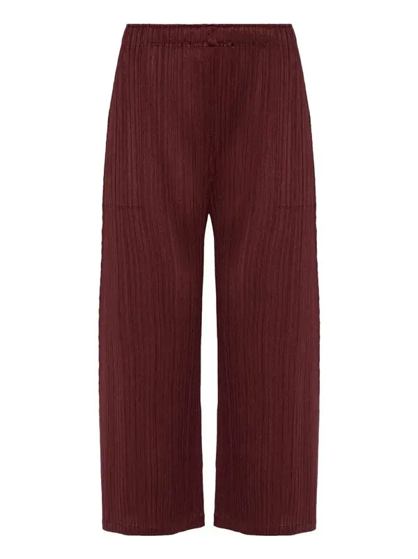 Issey Miyake Pleated Trousers - Burgundy
