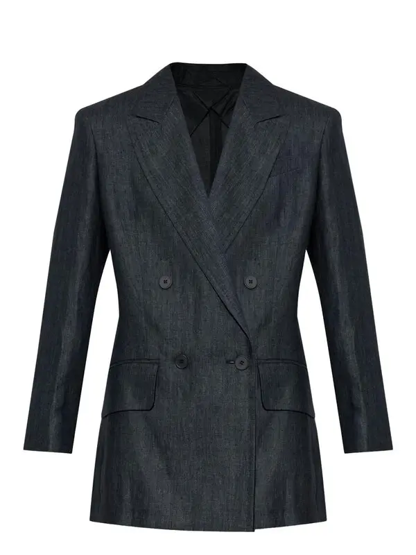 Max Mara Olimpia Linen Blazer - Navy Blue