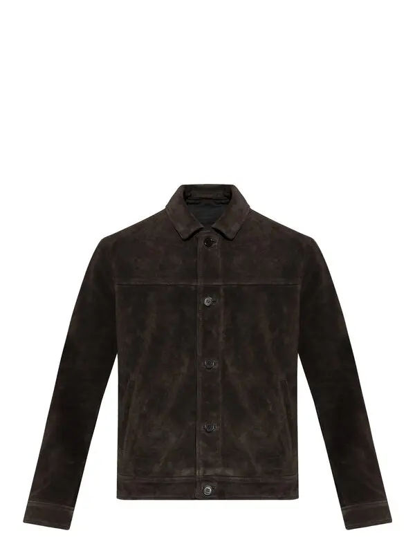 ALLSAINTS Suede 'nates' Jacket - Brown