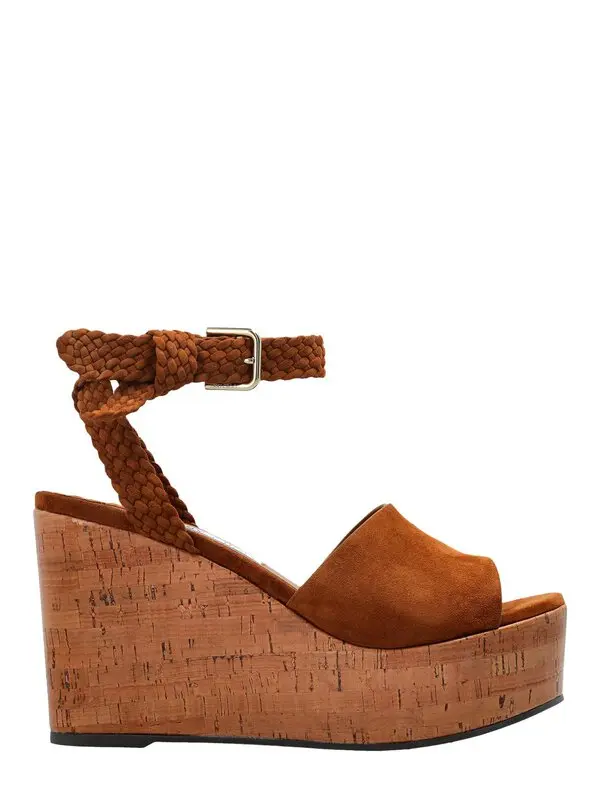 JIMMY CHOO Jori 100 Wedge Sandals - Brown