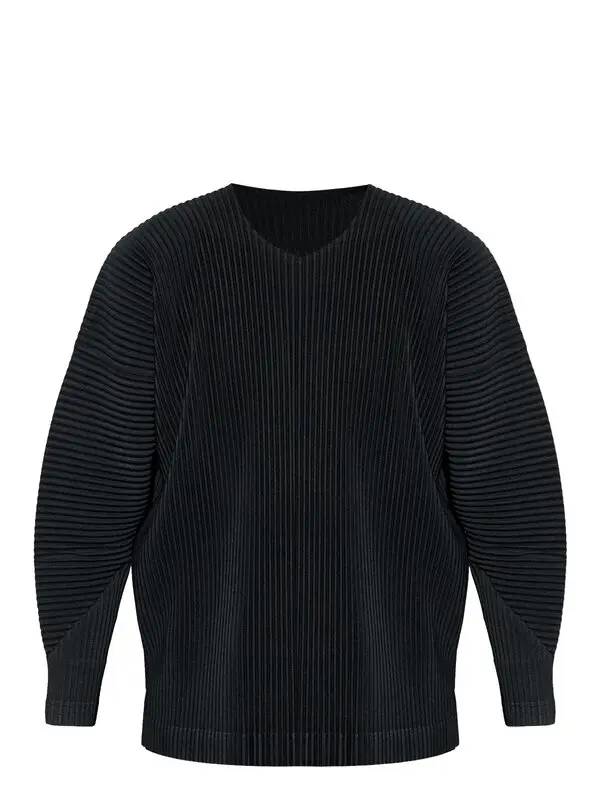 Issey Miyake Pleated T-shirt - Black