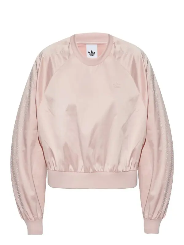 ADIDAS ORIGINALS Loose-fit Satin Sweatshirt - Pink