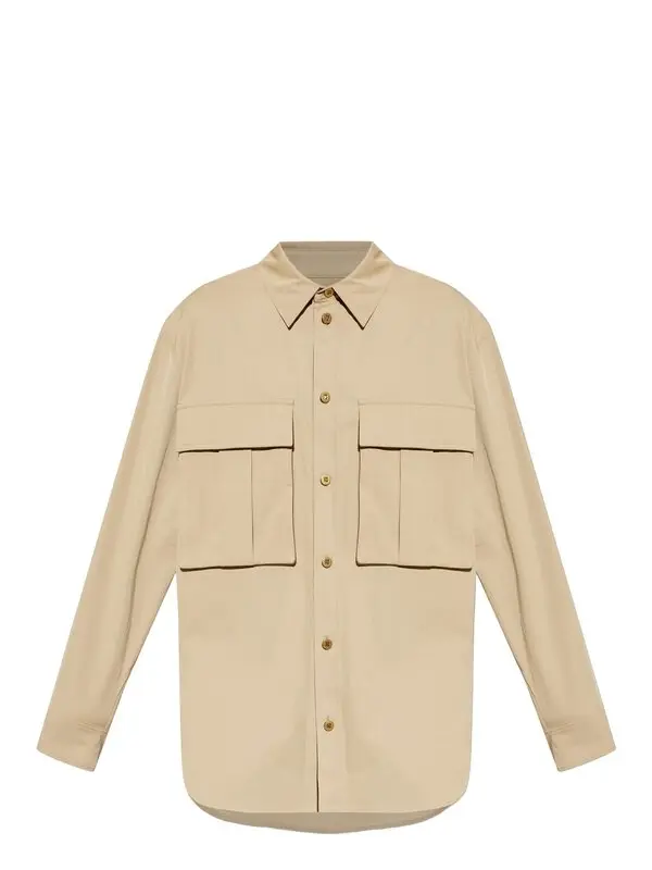 Balmain Shirt With Pockets - Beige